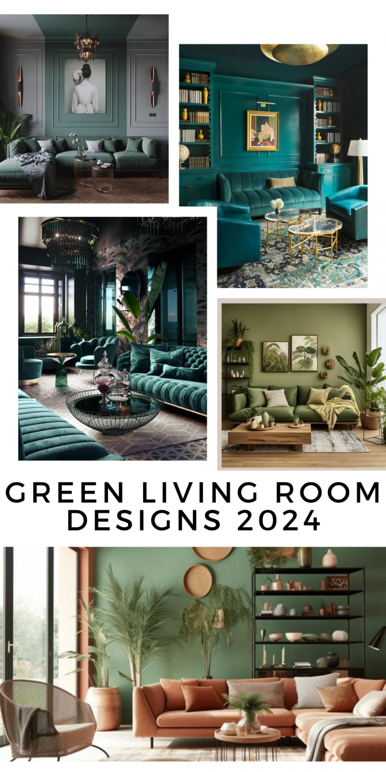 Explore 2024's Top Green Living Room Designs for Luxurious Interiors