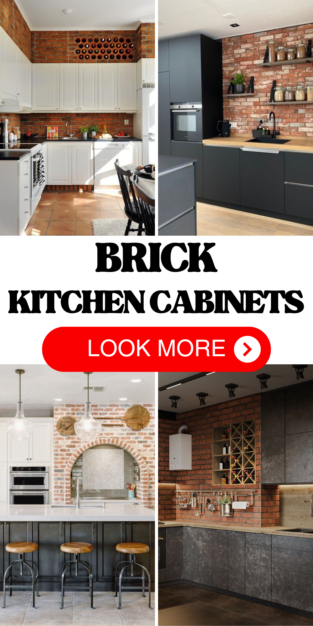 Brick Kitchen Cabinets: Elegant Designs & Organizational Tips