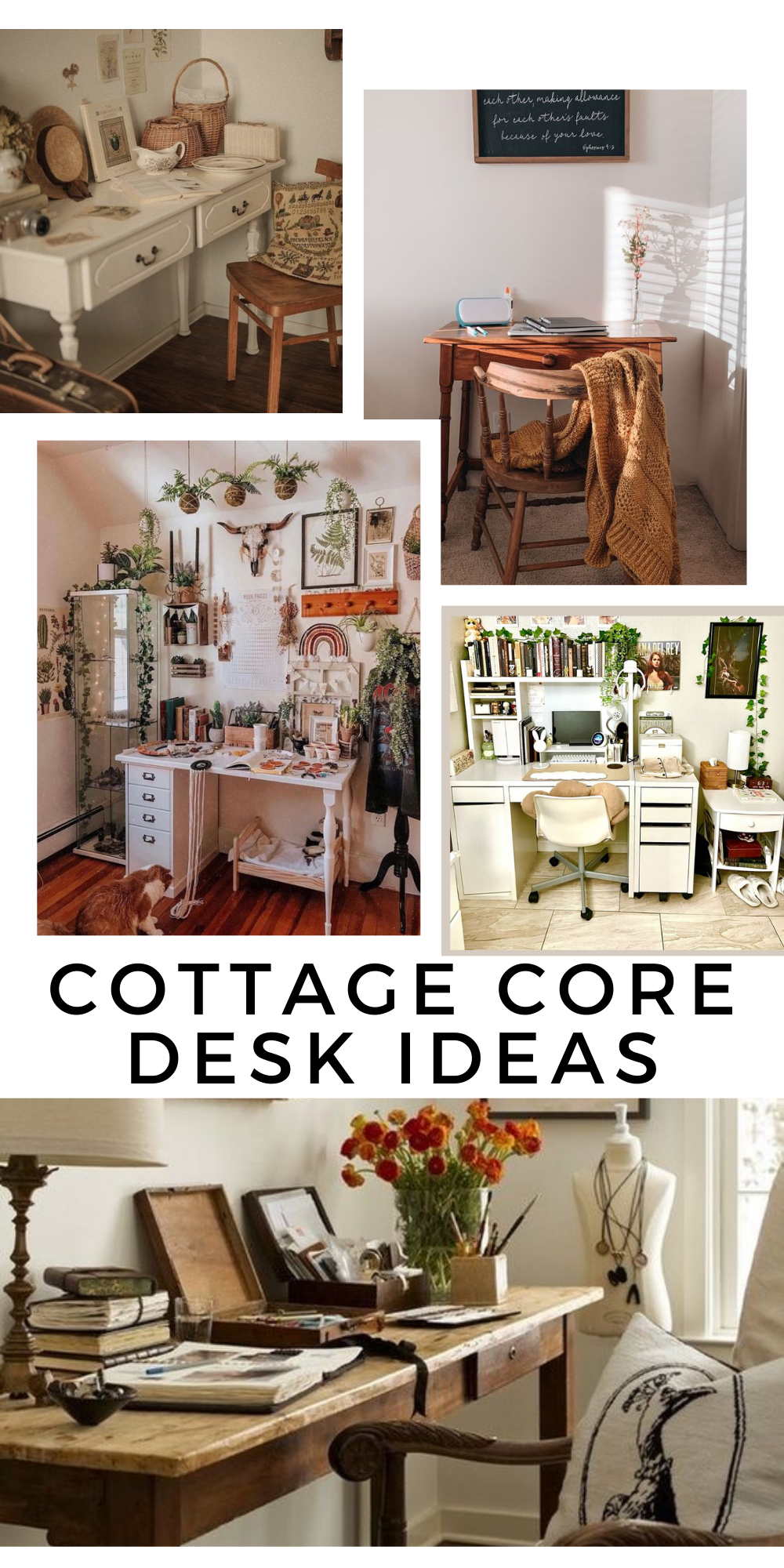 Charming Cottage Core Desks: Vintage Aesthetics for Creative Workspaces