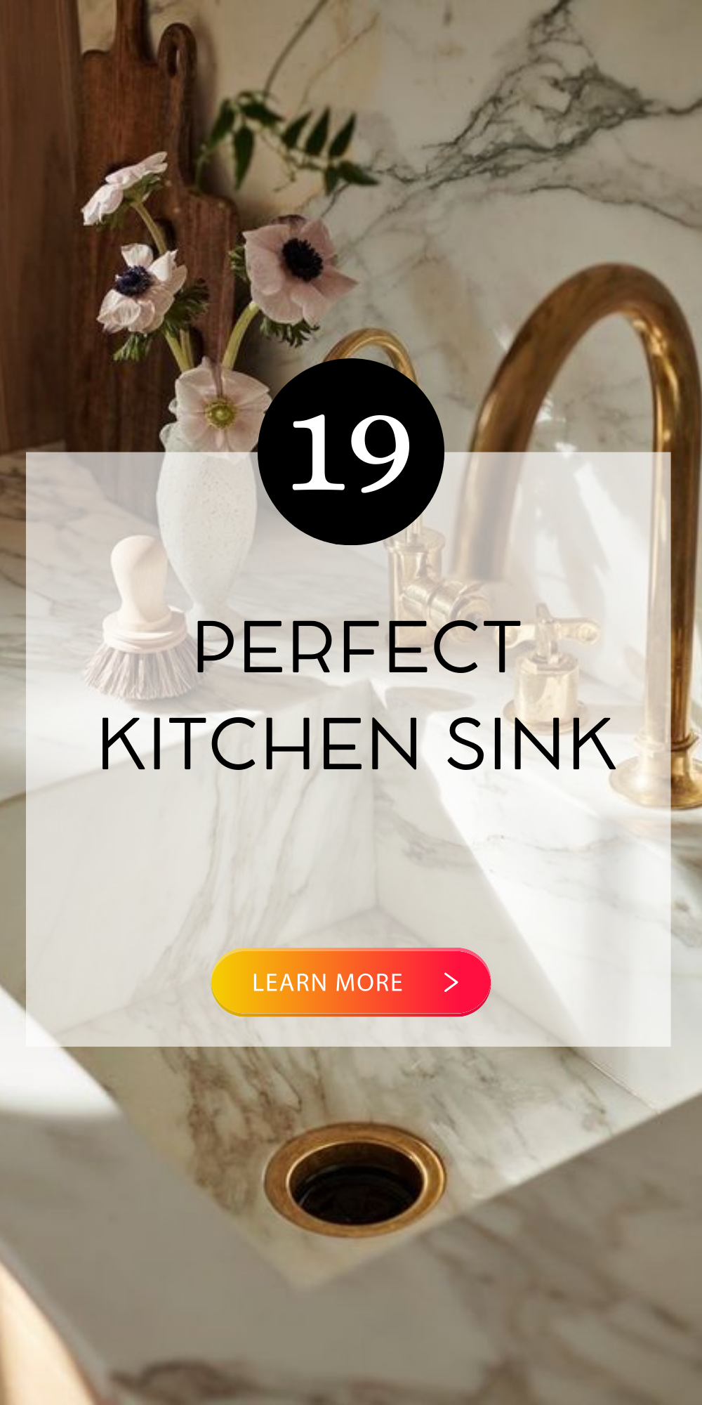 Stunning Kitchen Sink Designs: Gold Faucets to Marble Elegance